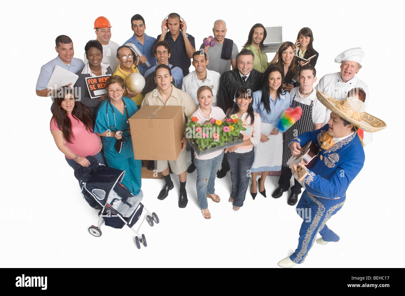 Group people different jobs standing hi-res stock photography and ...
