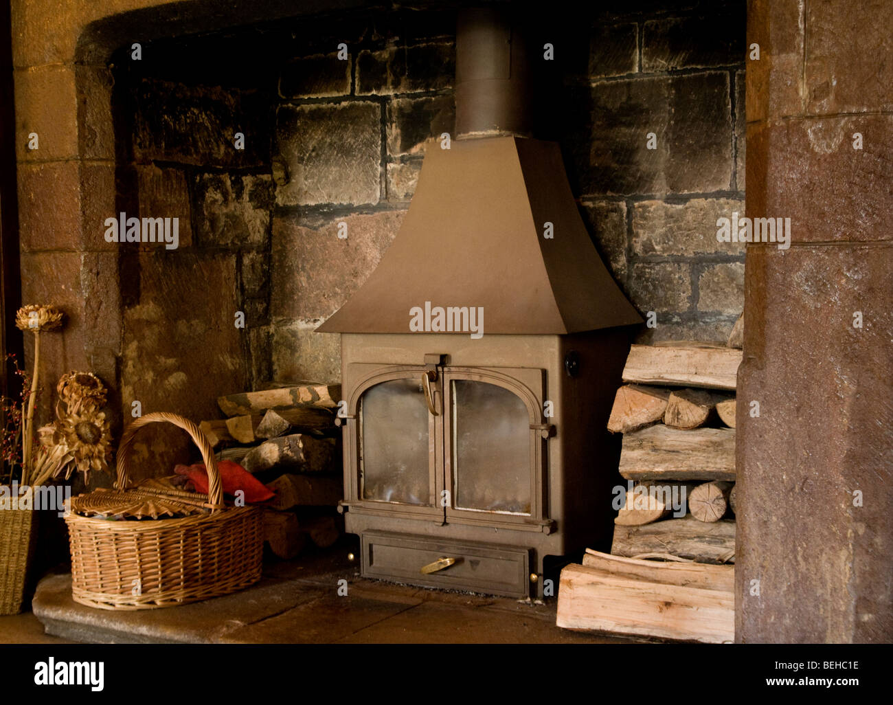 Interior of Hartington Hall in the Peak District village of Hartington ...