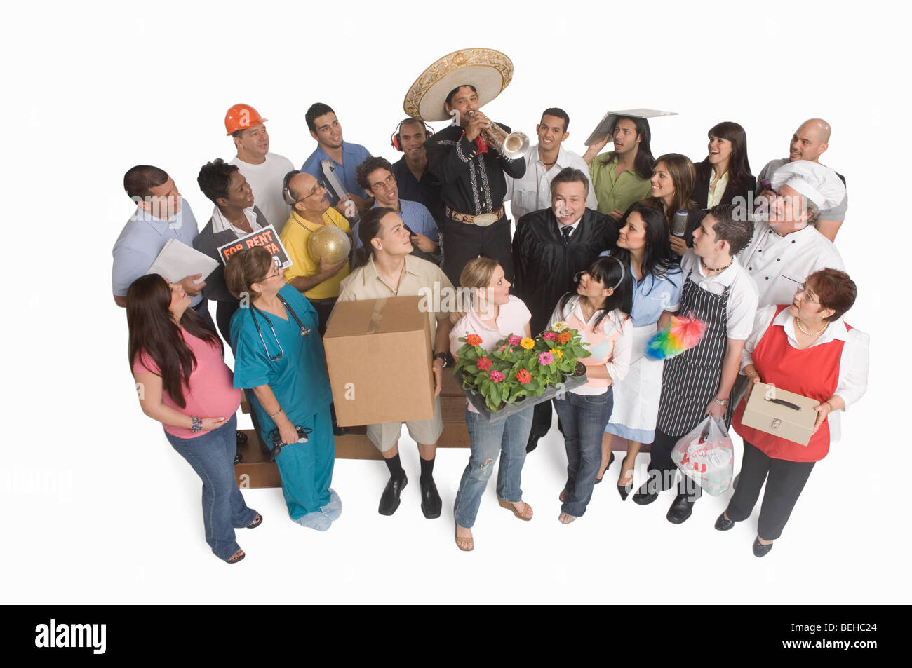 Group people different jobs standing hi-res stock photography and ...