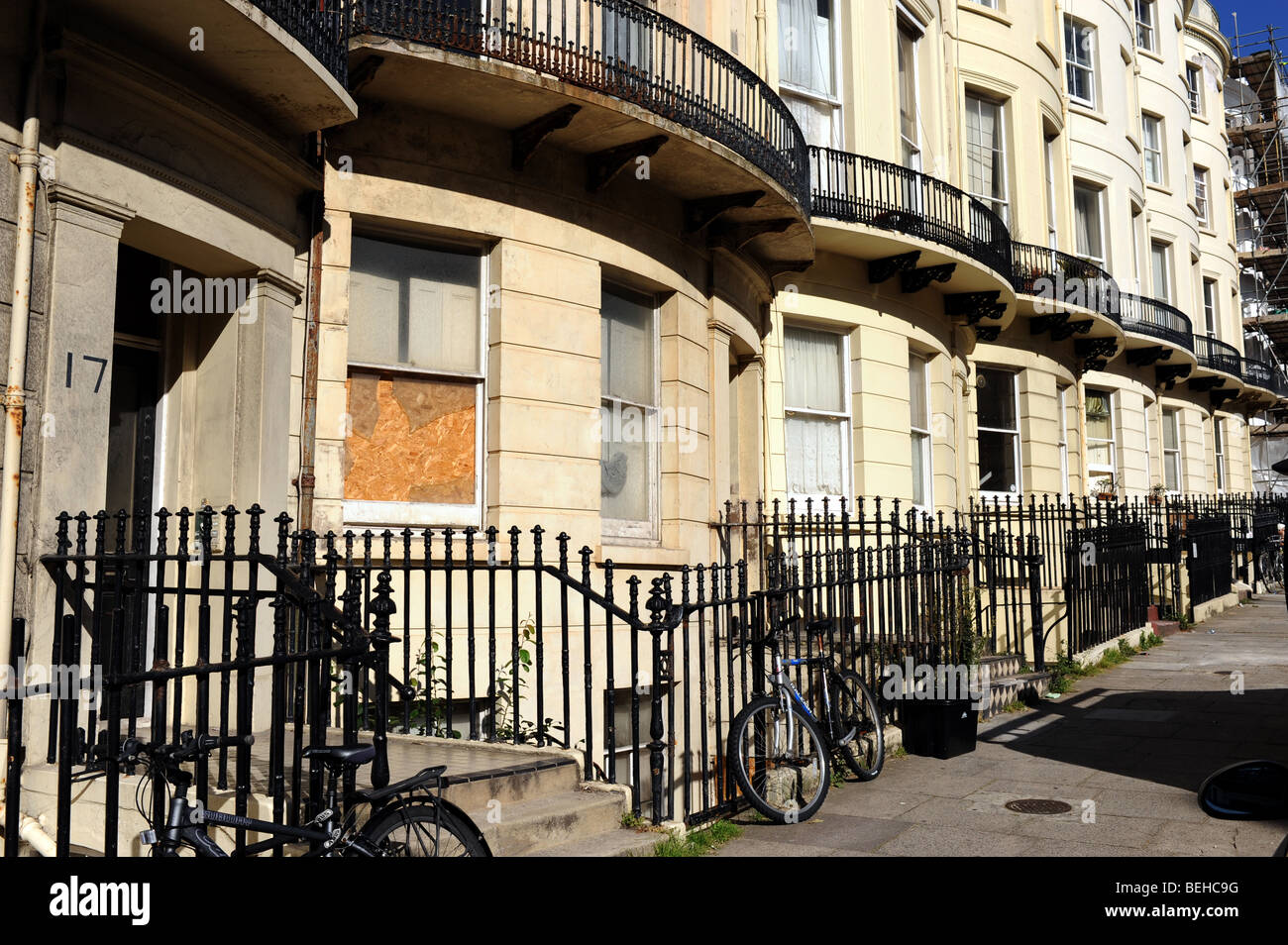 Run down Regency style property in Brunswick Place Hove Brighton 2009 ...