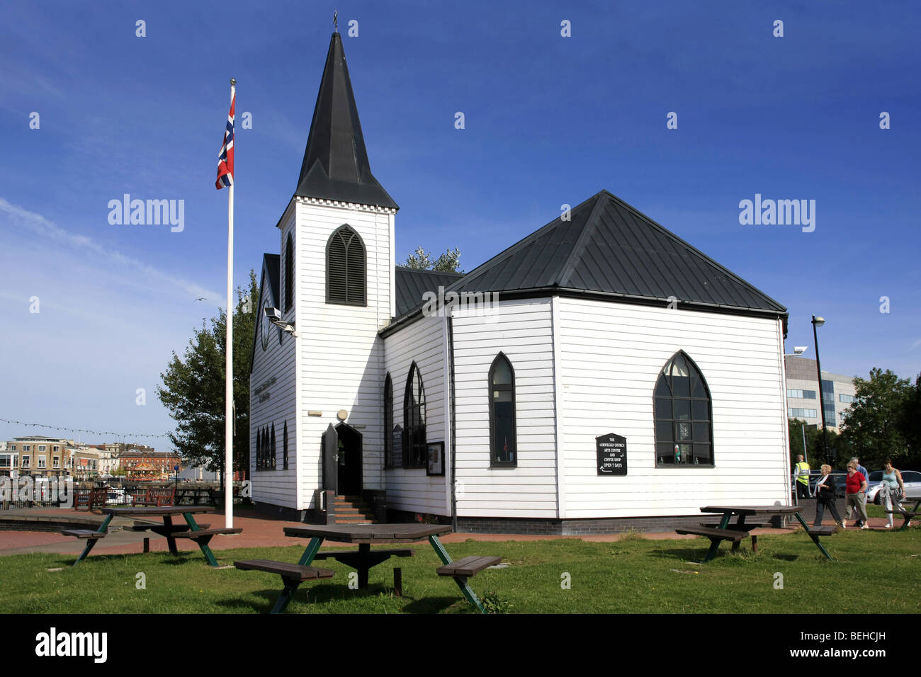 The Norwegian Church Arts Centre Cardiff City Wales Stock Photo - Alamy