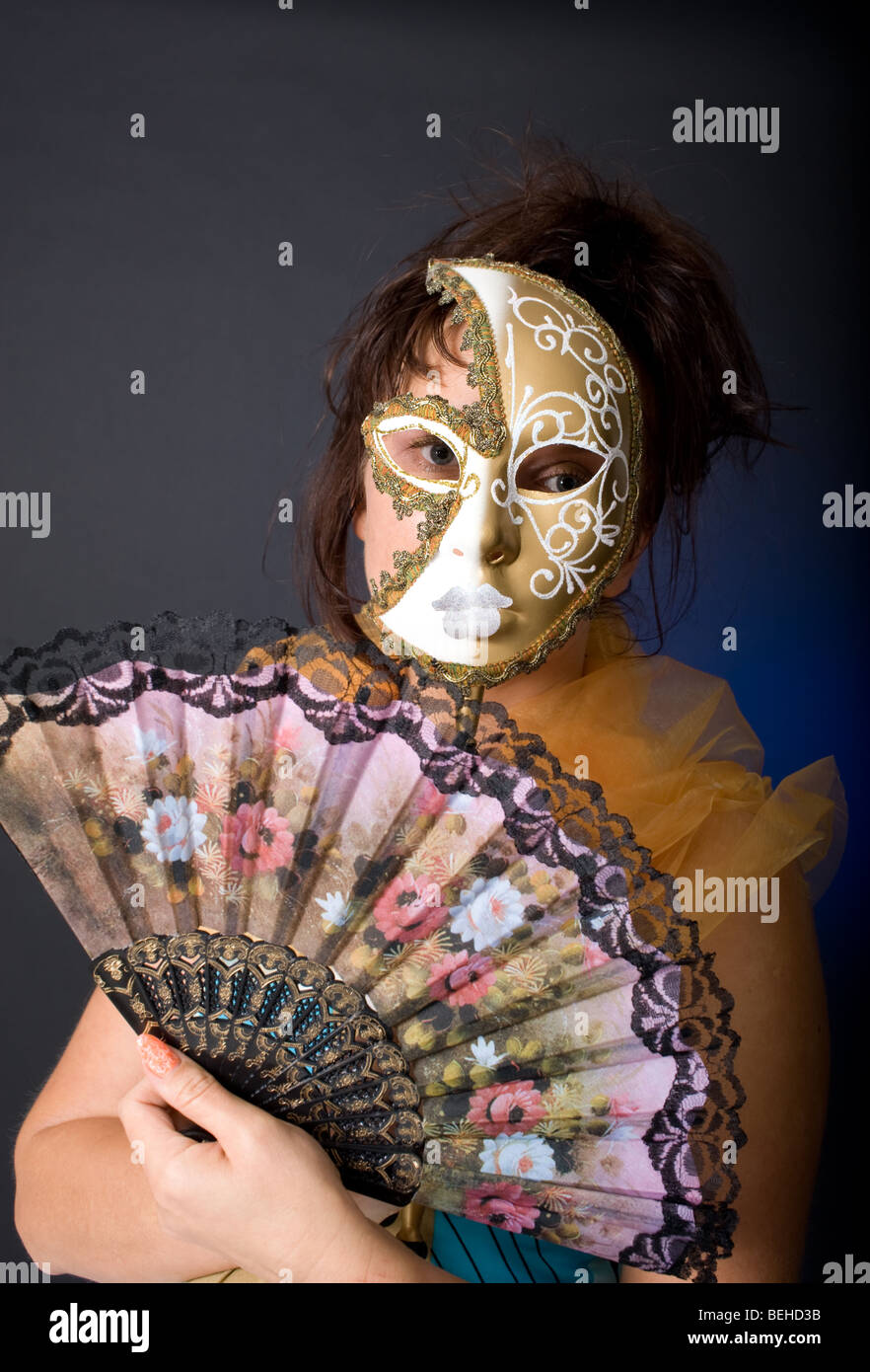 women with fan Stock Photo - Alamy