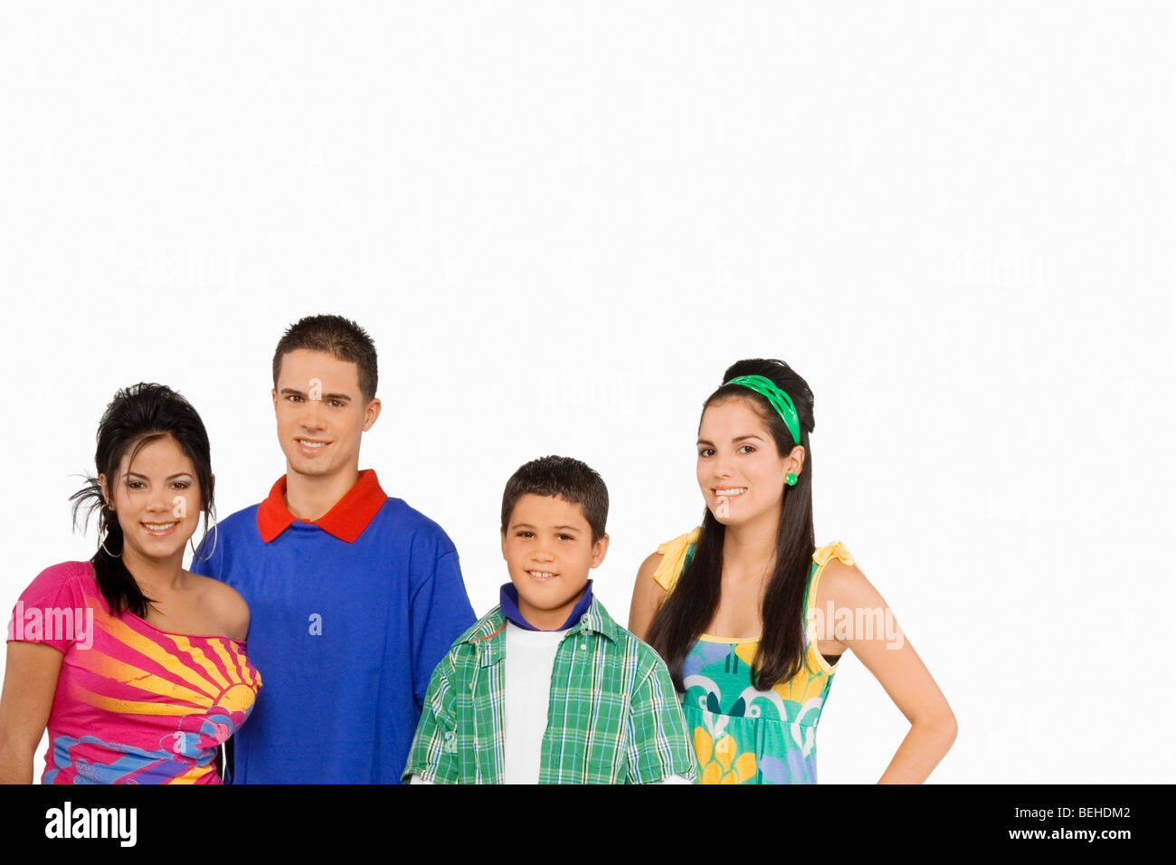 Portrait of four people posing together Stock Photo - Alamy