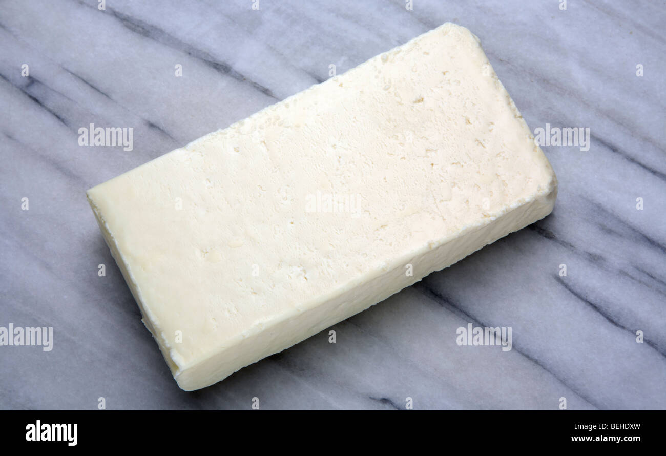 Slab of fresh Paneer Stock Photo - Alamy