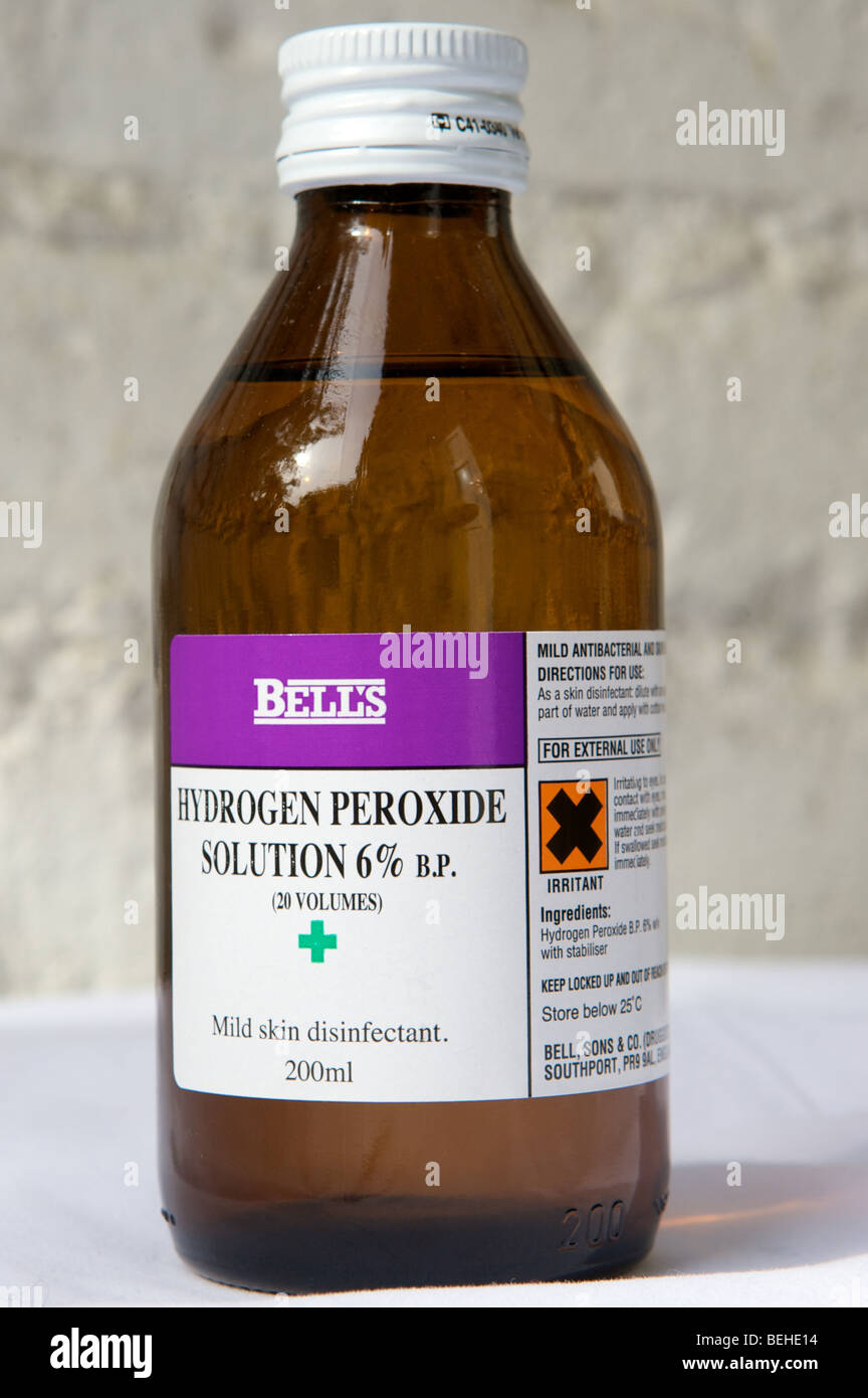 Bottle of peroxide Stock Photo - Alamy