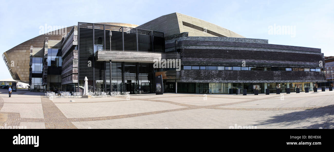 Panoramic view of the Wales Millennium Centre Cardiff City Stock Photo ...