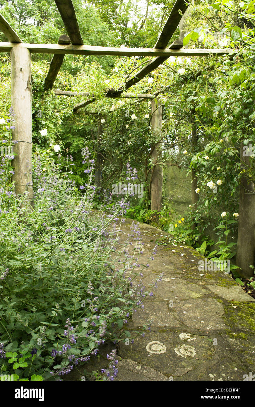 Late spring scene from Highdown Gardens, Worthing, West Sussex Stock ...