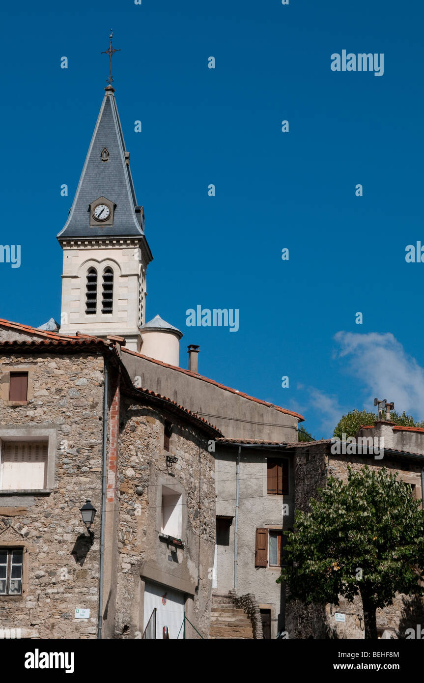 Pretty french village church hi-res stock photography and images - Alamy