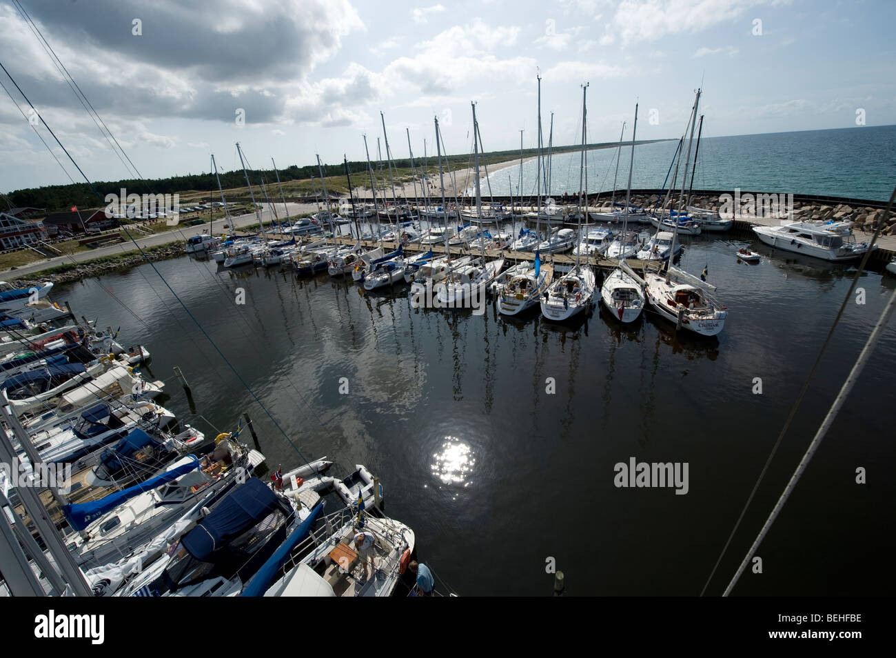 Boats in marina, Läsö, Denmark Stock Photo - Alamy