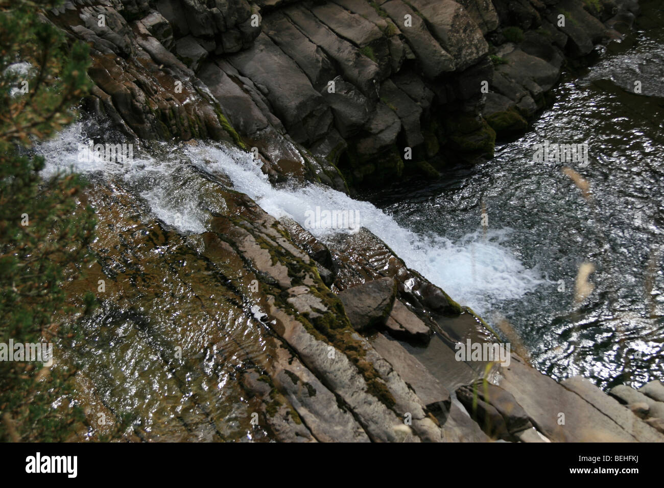 Spain, The Pyrenees Mountains waterfall Stock Photo - Alamy
