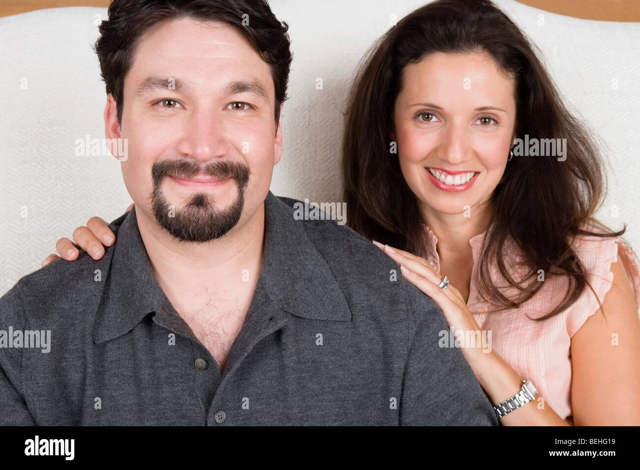 Portrait of a mid adult couple smiling Stock Photo - Alamy