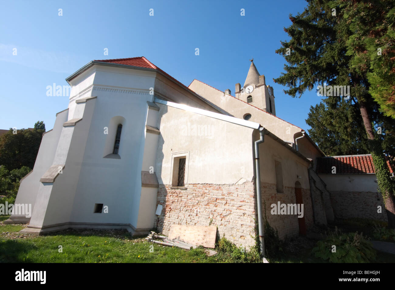 The ancient gothic church in Samorin/Somorja, south-western Slovakia ...