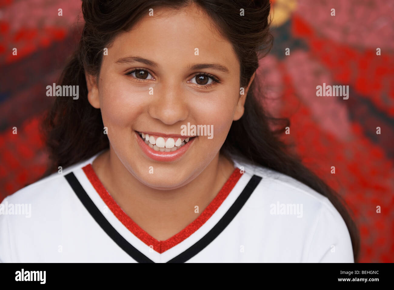 Portrait of a girl smiling Stock Photo - Alamy