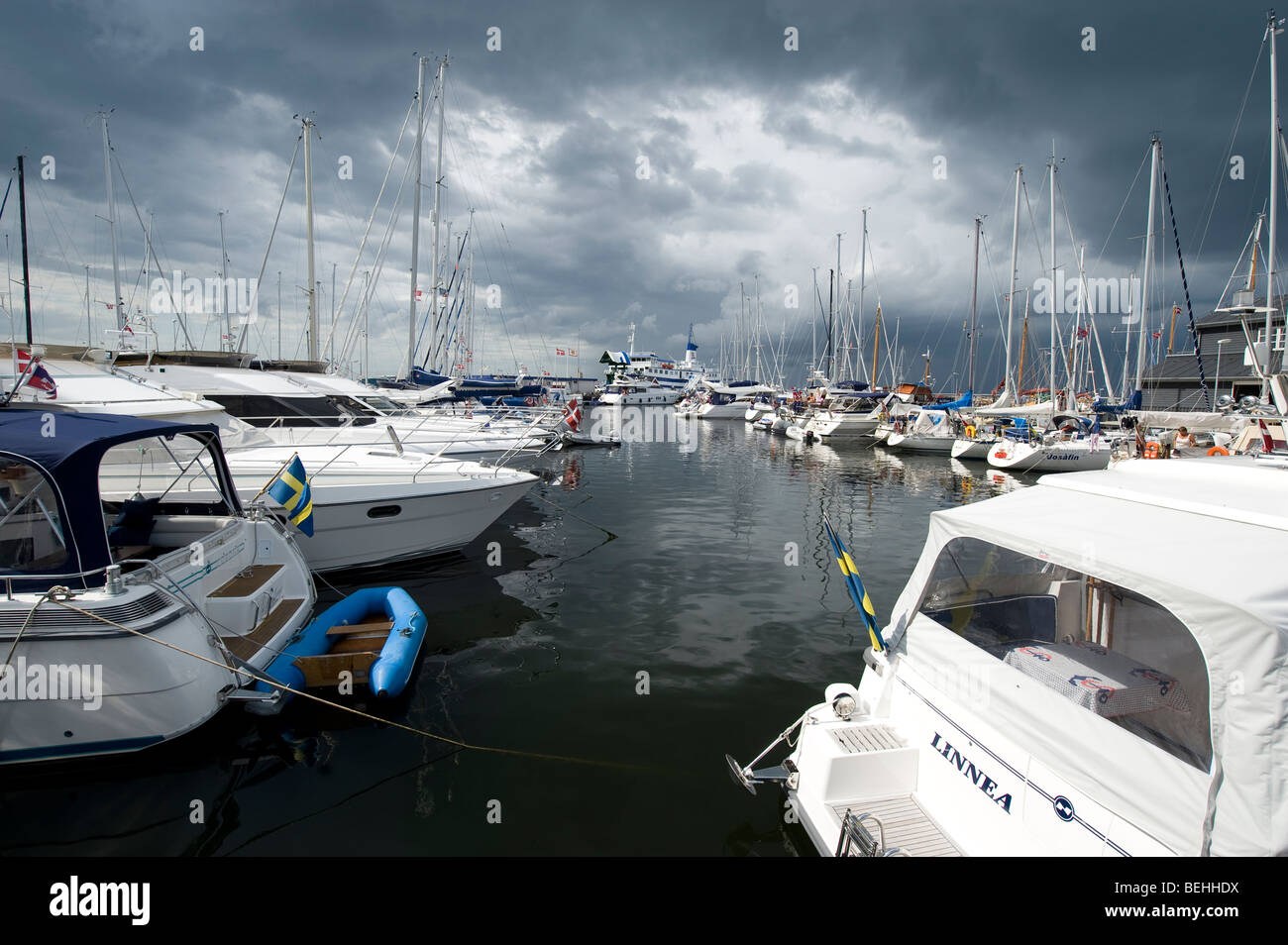 Boats in marina, Läsö, Denmark Stock Photo - Alamy