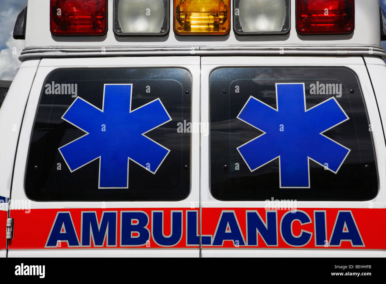 Close-up of an ambulance Stock Photo - Alamy