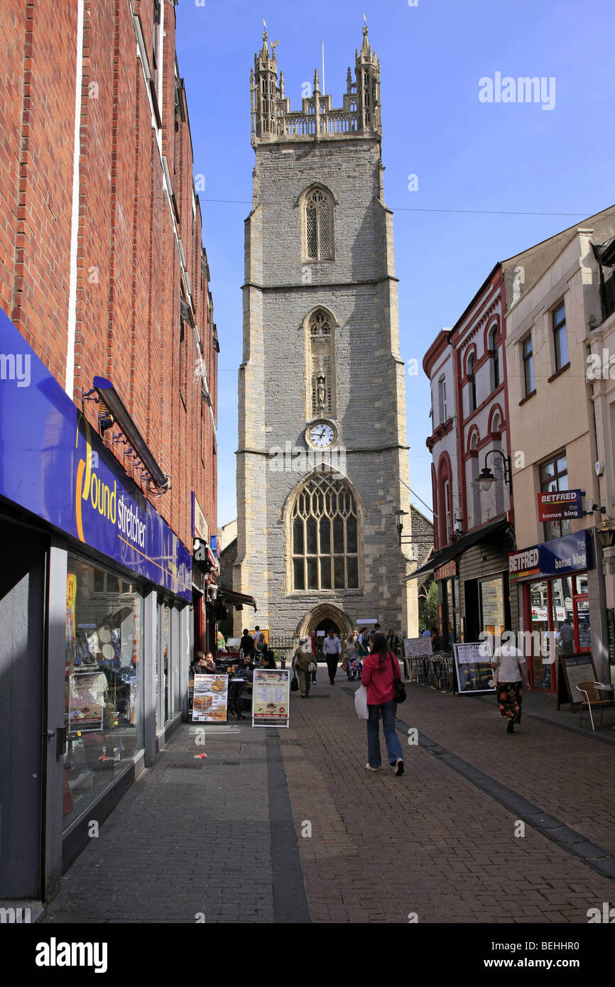 St. John's Church Cardiff City center Wales Stock Photo - Alamy
