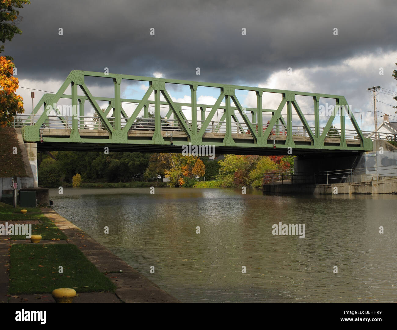 Bridge crossing the Erie Canal Stock Photo - Alamy