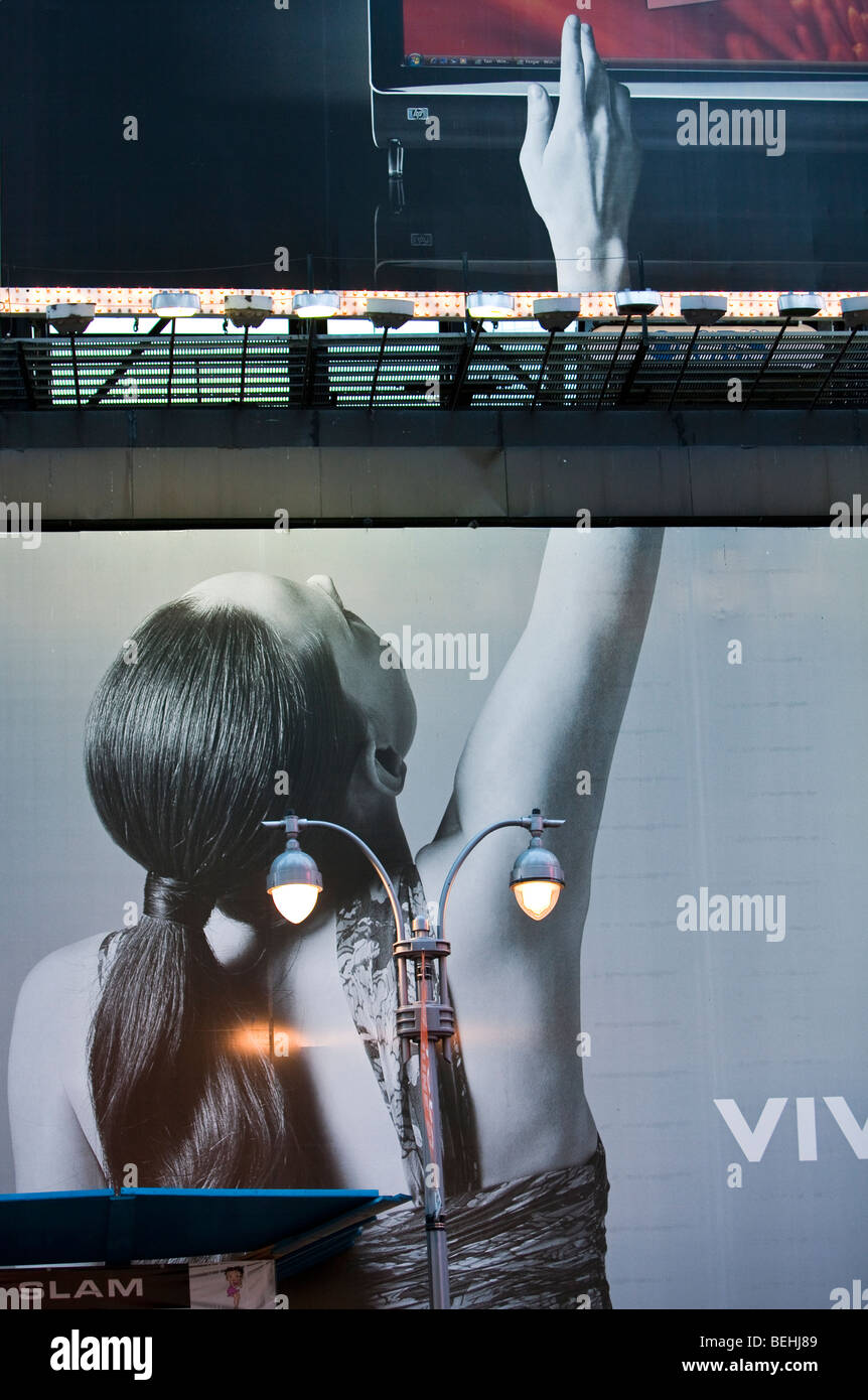 U.S.A., New York,Manhattan,luminous signs in Times Square area Stock ...