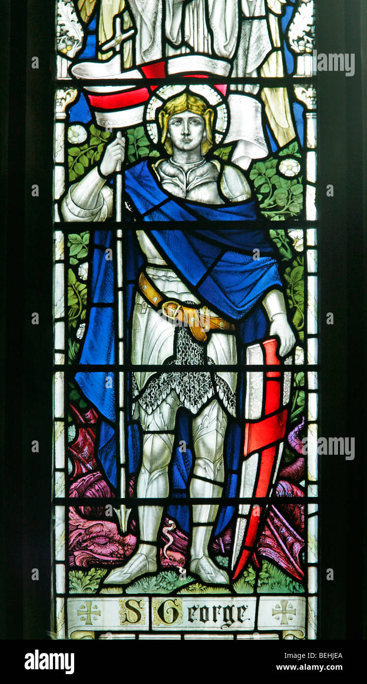 Stained glass of st george hi-res stock photography and images - Alamy