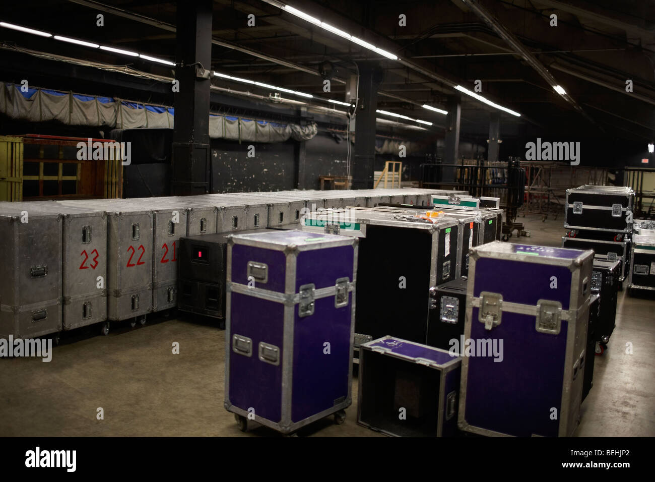Containers in a warehouse Stock Photo - Alamy