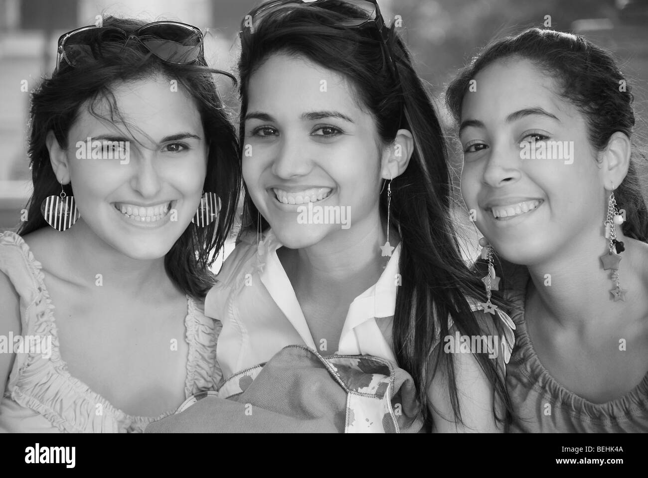 Three women side Black and White Stock Photos & Images - Alamy