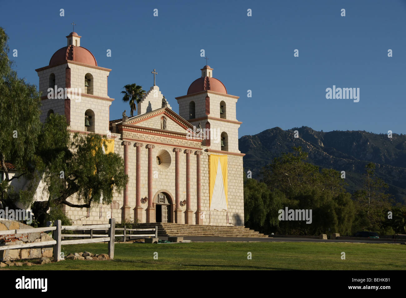 “Most beautiful Franciscan Mission on California coast.” Stock Photo ...
