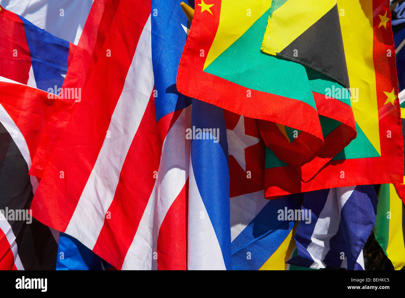 Close-up of Latin American flags Stock Photo - Alamy