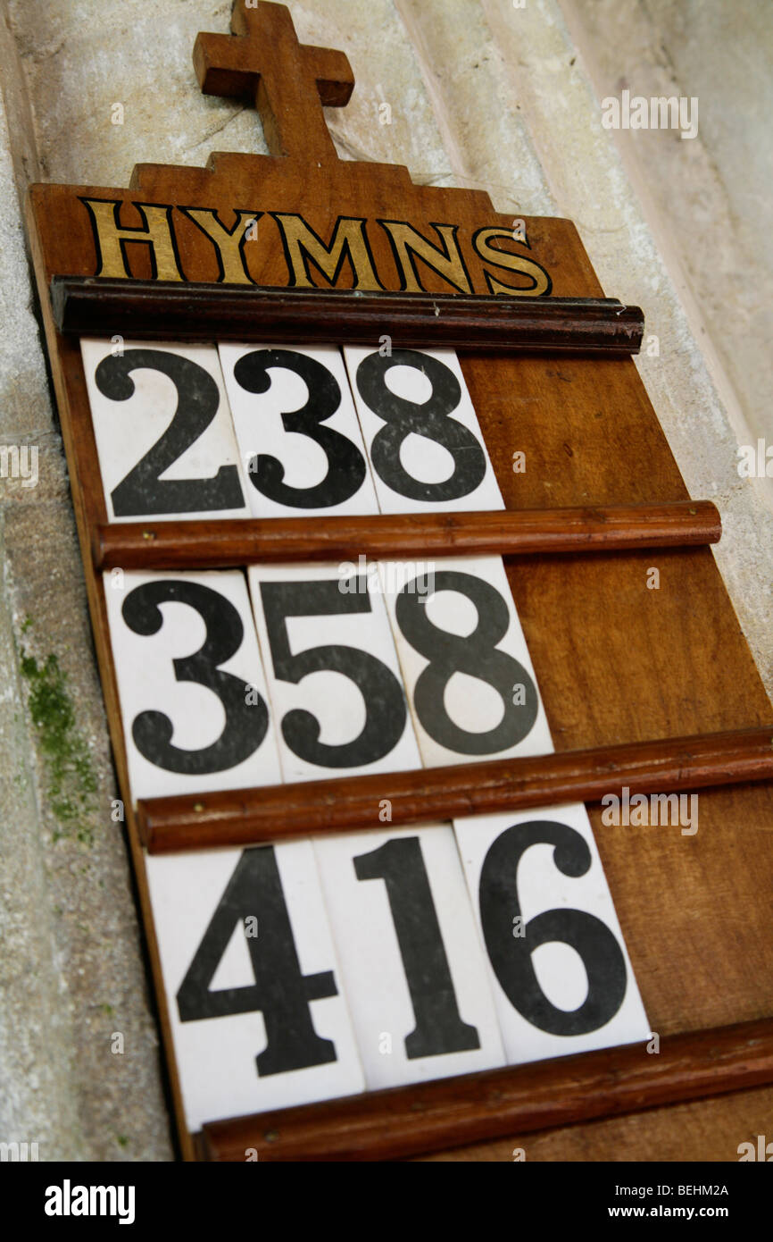 Hymn board numbers church hi-res stock photography and images - Alamy