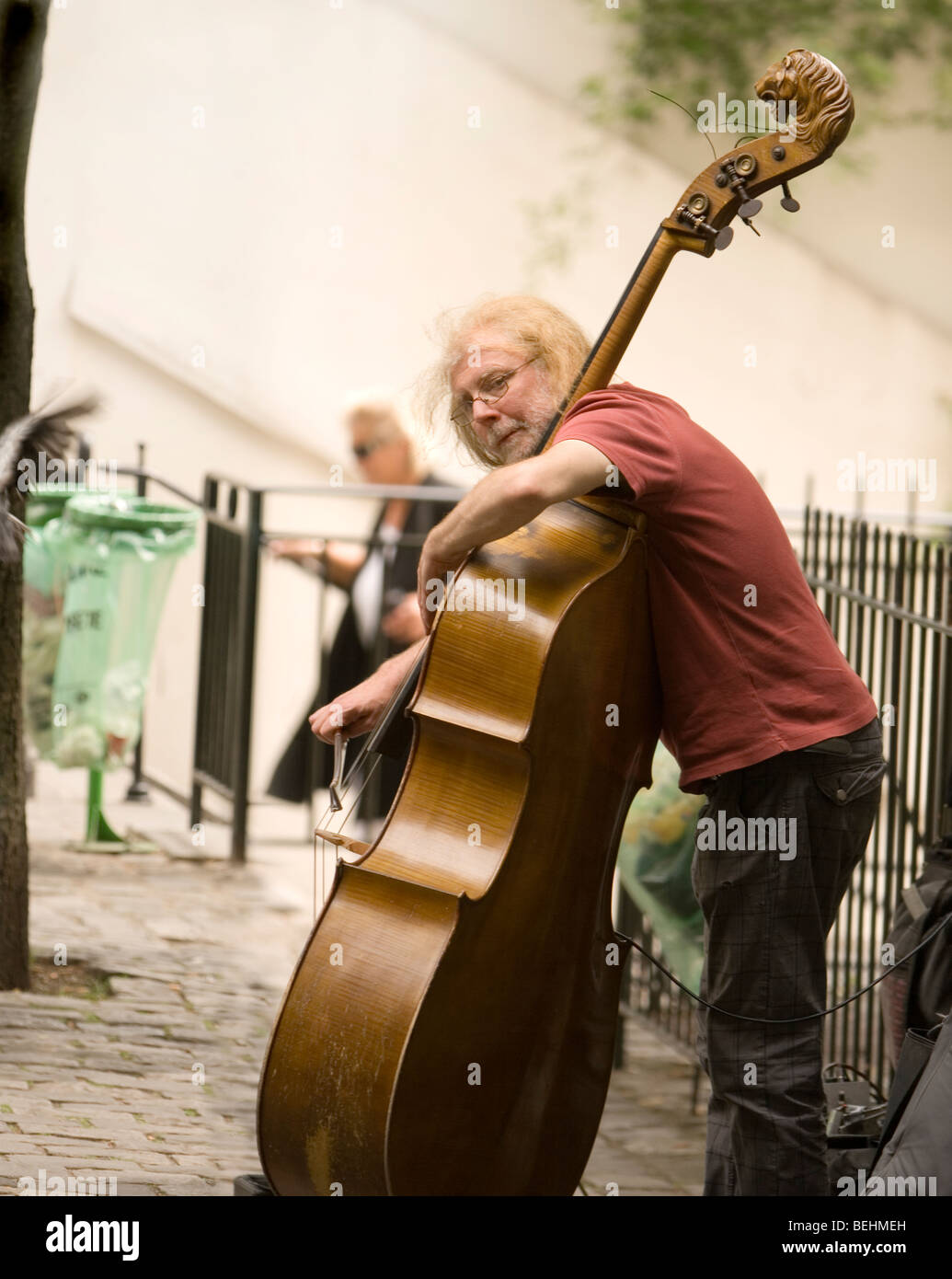 Street musician performing on Montmartre, Paris, France, Europe Stock ...