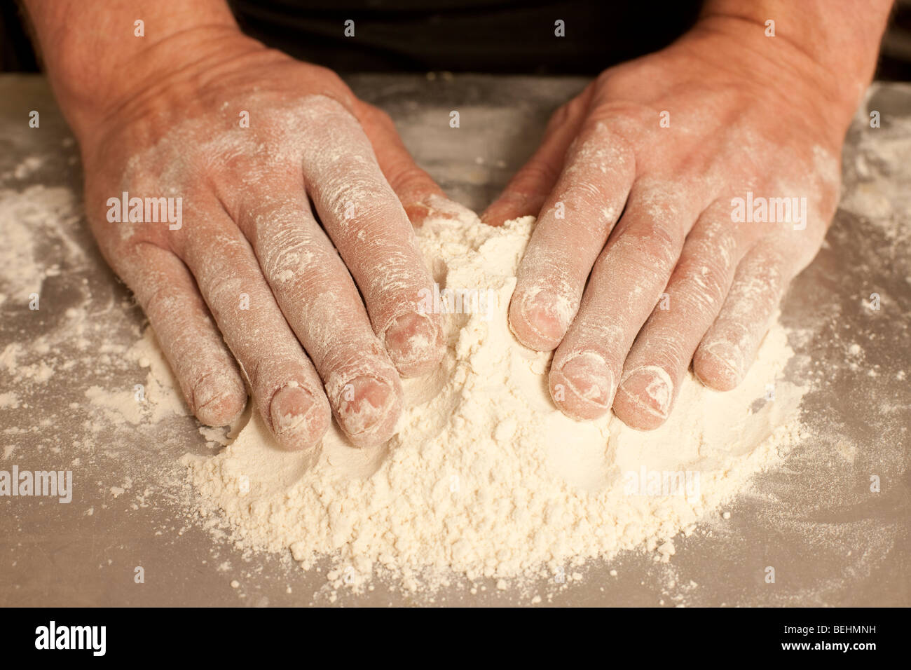 baker making bread Stock Photo - Alamy