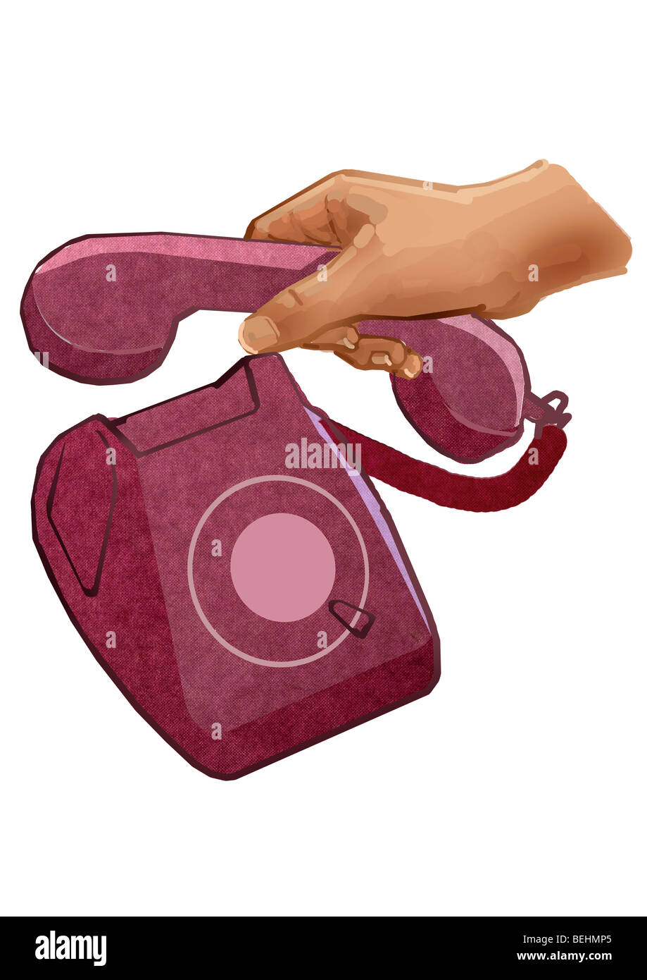 answering the phone Stock Photo - Alamy