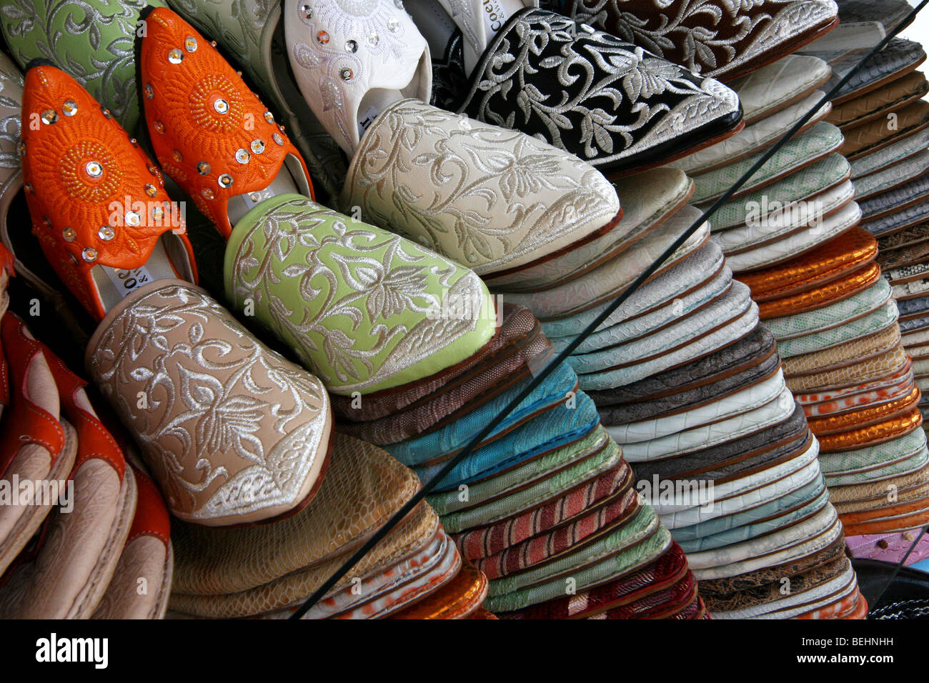 Baboush shoe shop in Casablanca, Morocco Stock Photo - Alamy