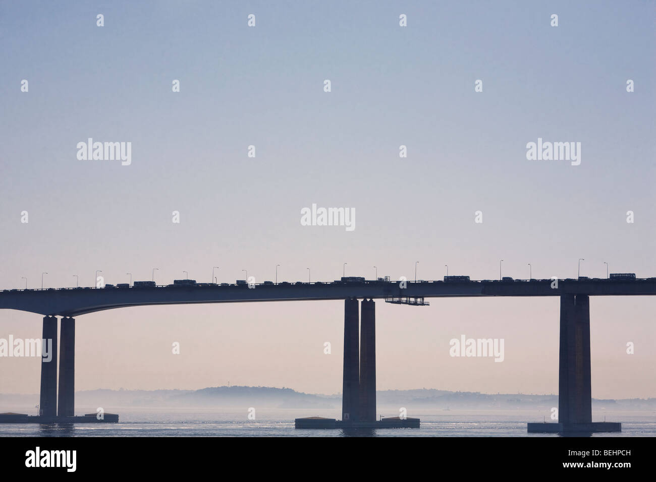 Bridge across the sea, Rio-Niteroi Bridge, Guanabara Bay, Rio De ...