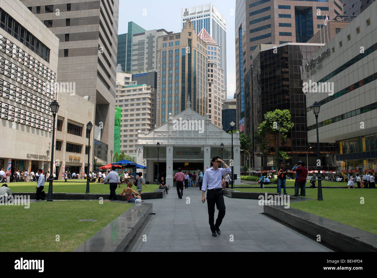 Raffle Place, Singapore Stock Photo - Alamy