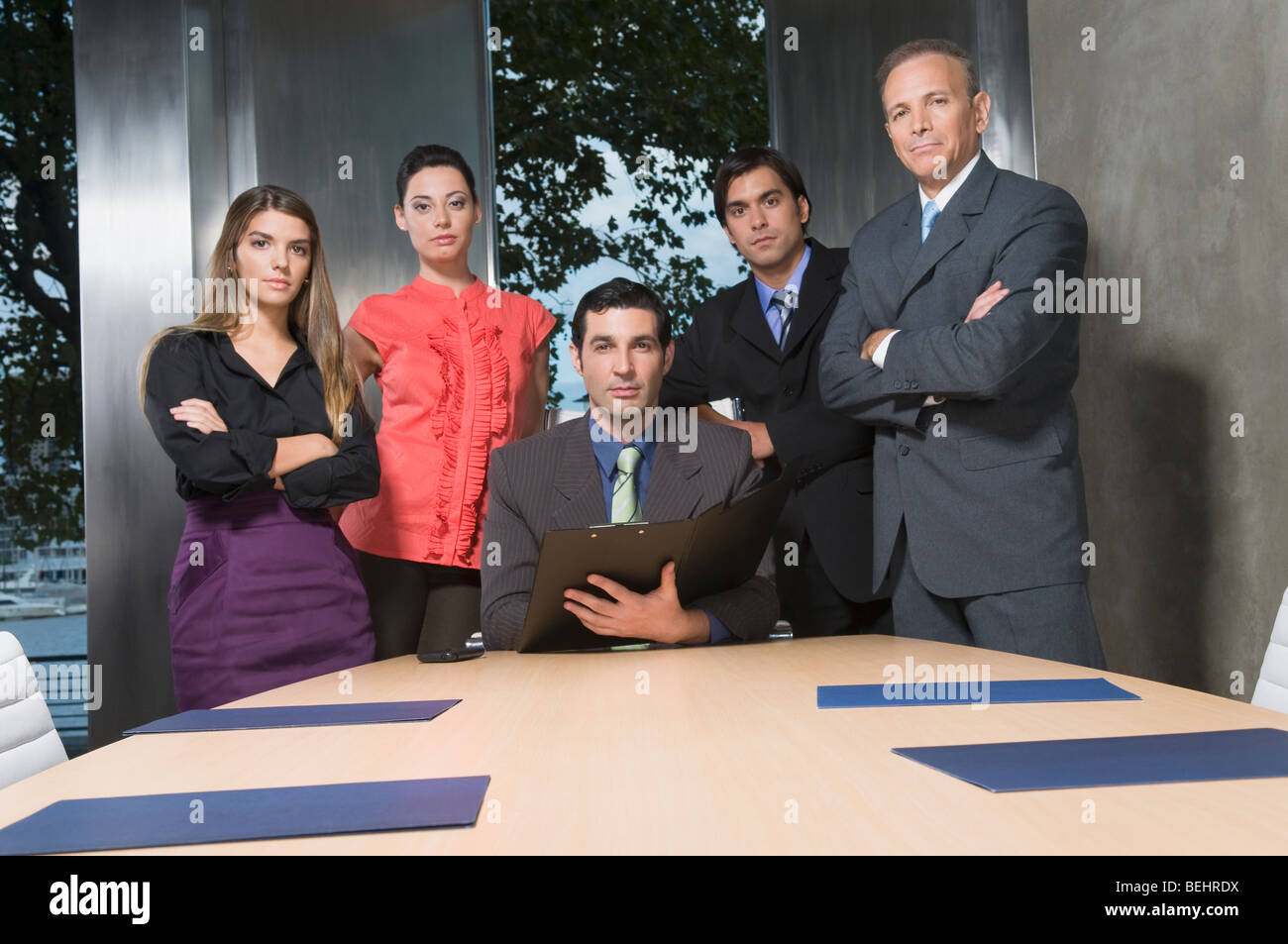 Portrait of business executives in a conference room Stock Photo - Alamy