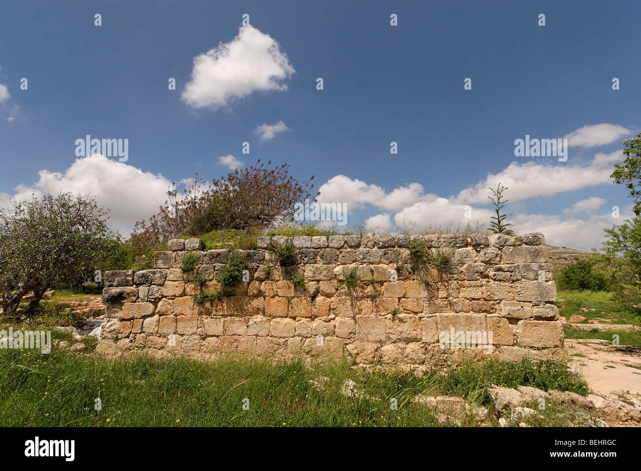 Samaria, ruins of the Byzantine Churches and a Muslim structure in Tel ...