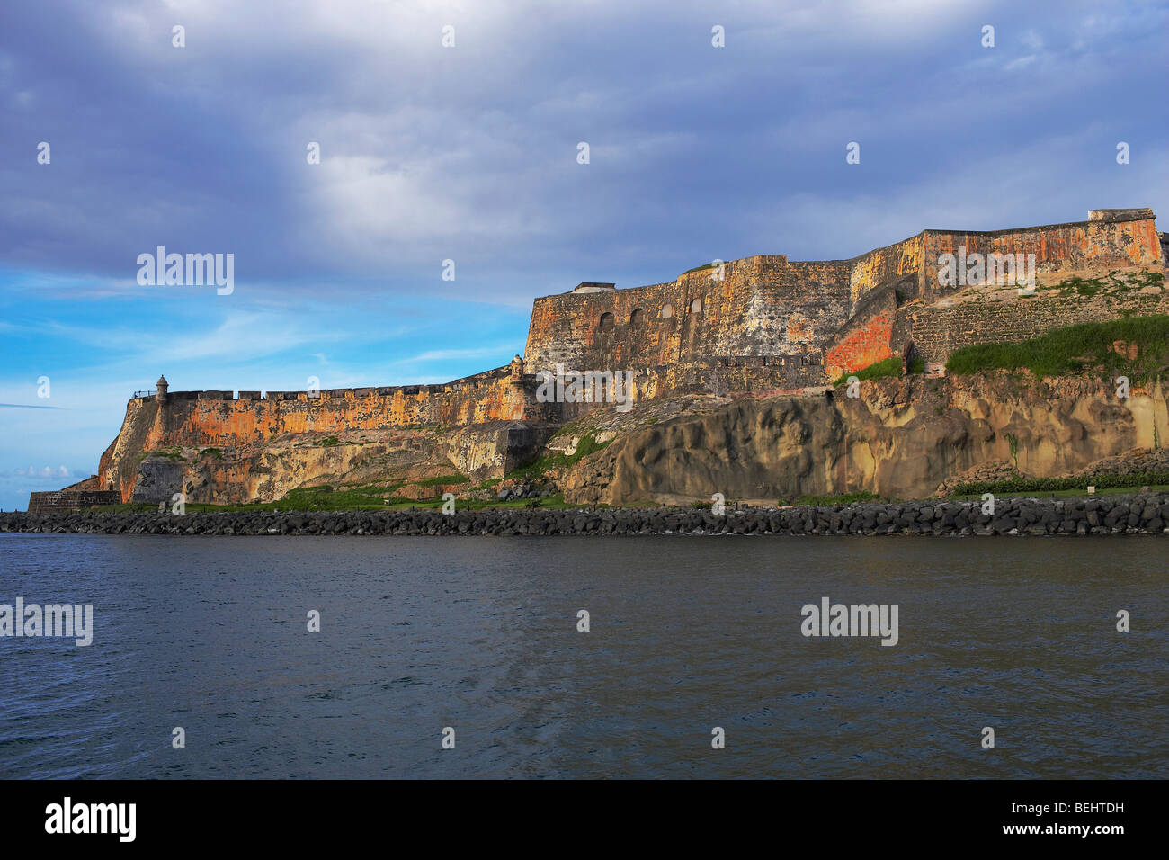 Castle at the waterfront, Morro Castle, Old San Juan, San Juan, Puerto ...