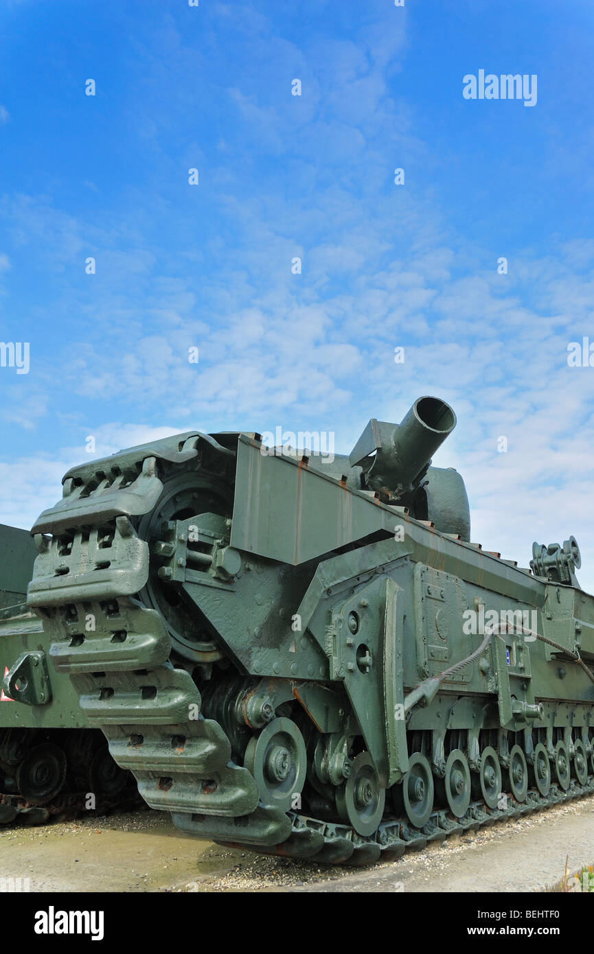 British Second World War Two Churchill tank at WW2 Juno Beach ...