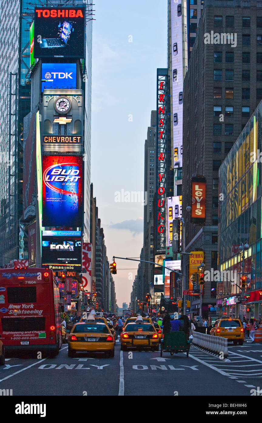 U.S.A., New York,Manhattan,luminous signs in Times Square area Stock ...