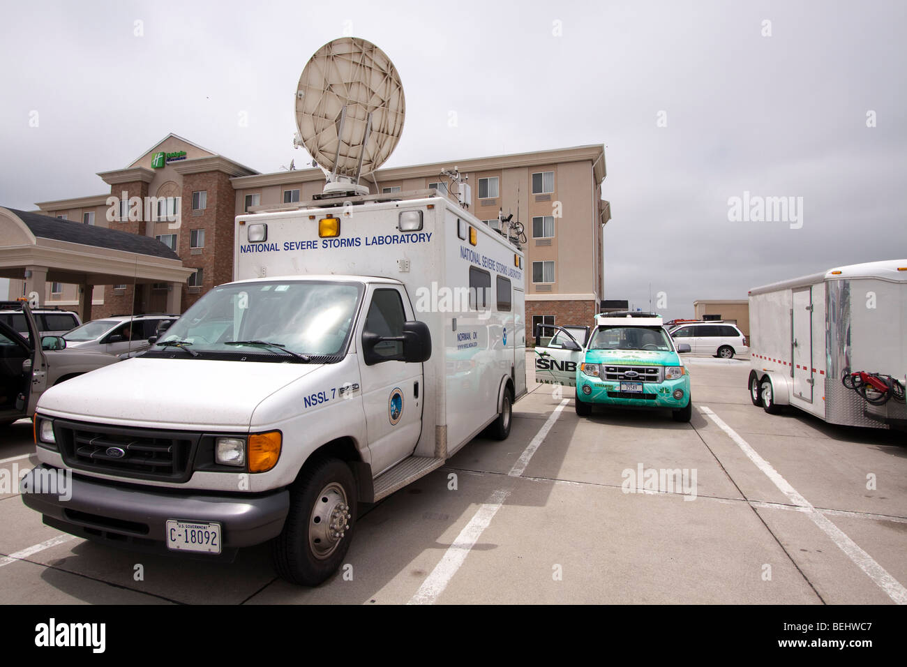 The Vortex 2 command post, run by the National Severe Storms Labratory ...