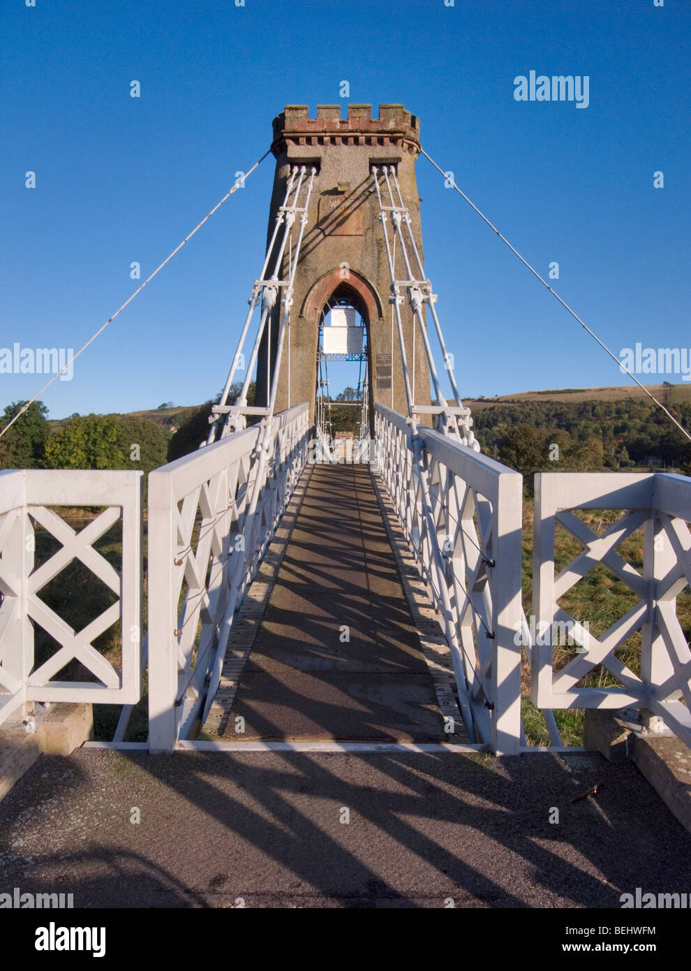 Gattonside chain bridge hi-res stock photography and images - Alamy