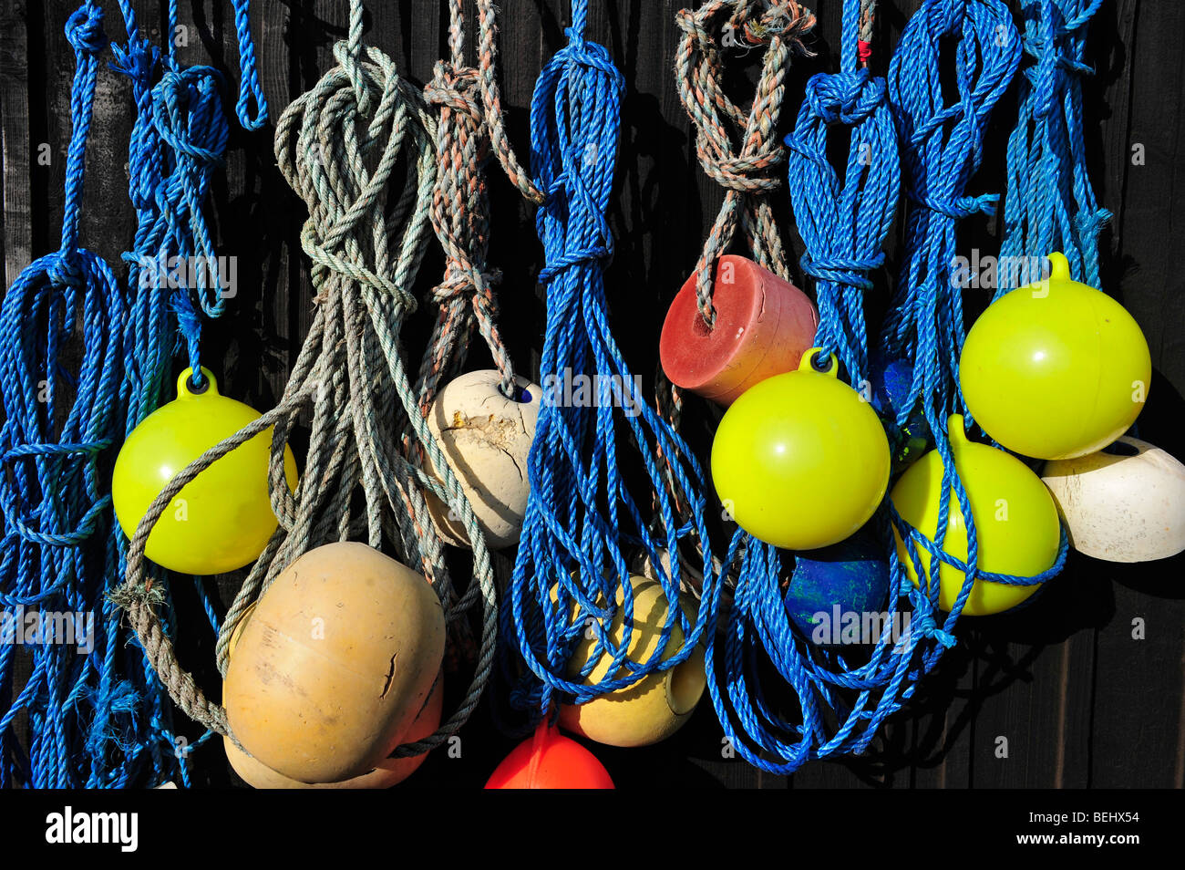 Buoys and ropes Stock Photo - Alamy