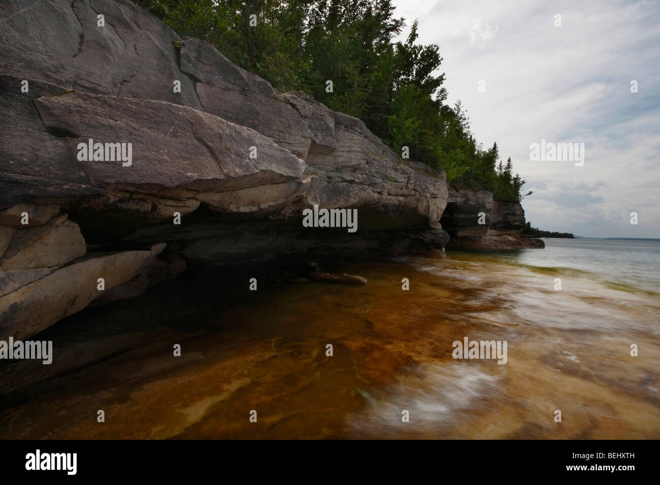 Lake Superior at Pictured Rocks Munising Michigan in USA US Great Lakes ...