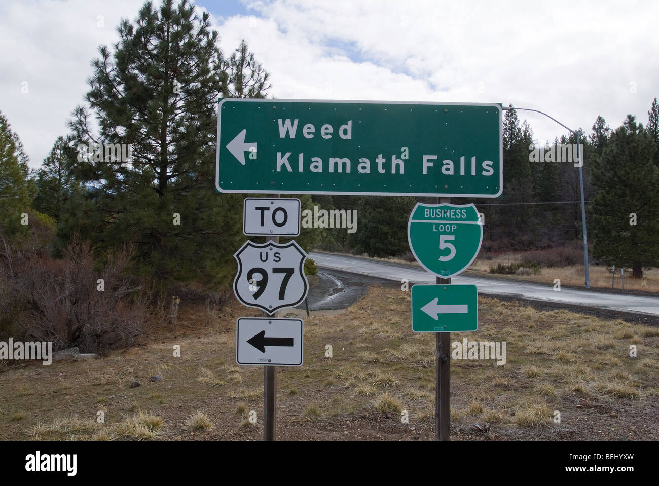 "Weed" highway sign Stock Photo - Alamy