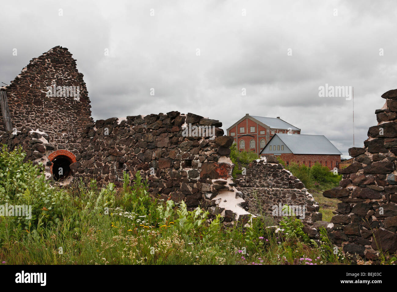 Hoist House at Quincy Mine in Hancock Michigan USA hi-res Stock Photo ...