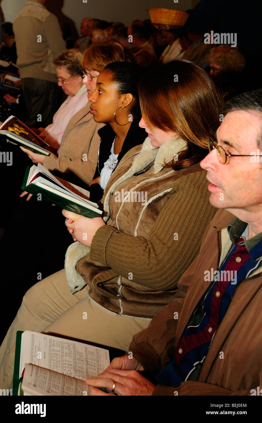 Parishioners at a rural Catholic parish church Stock Photo - Alamy