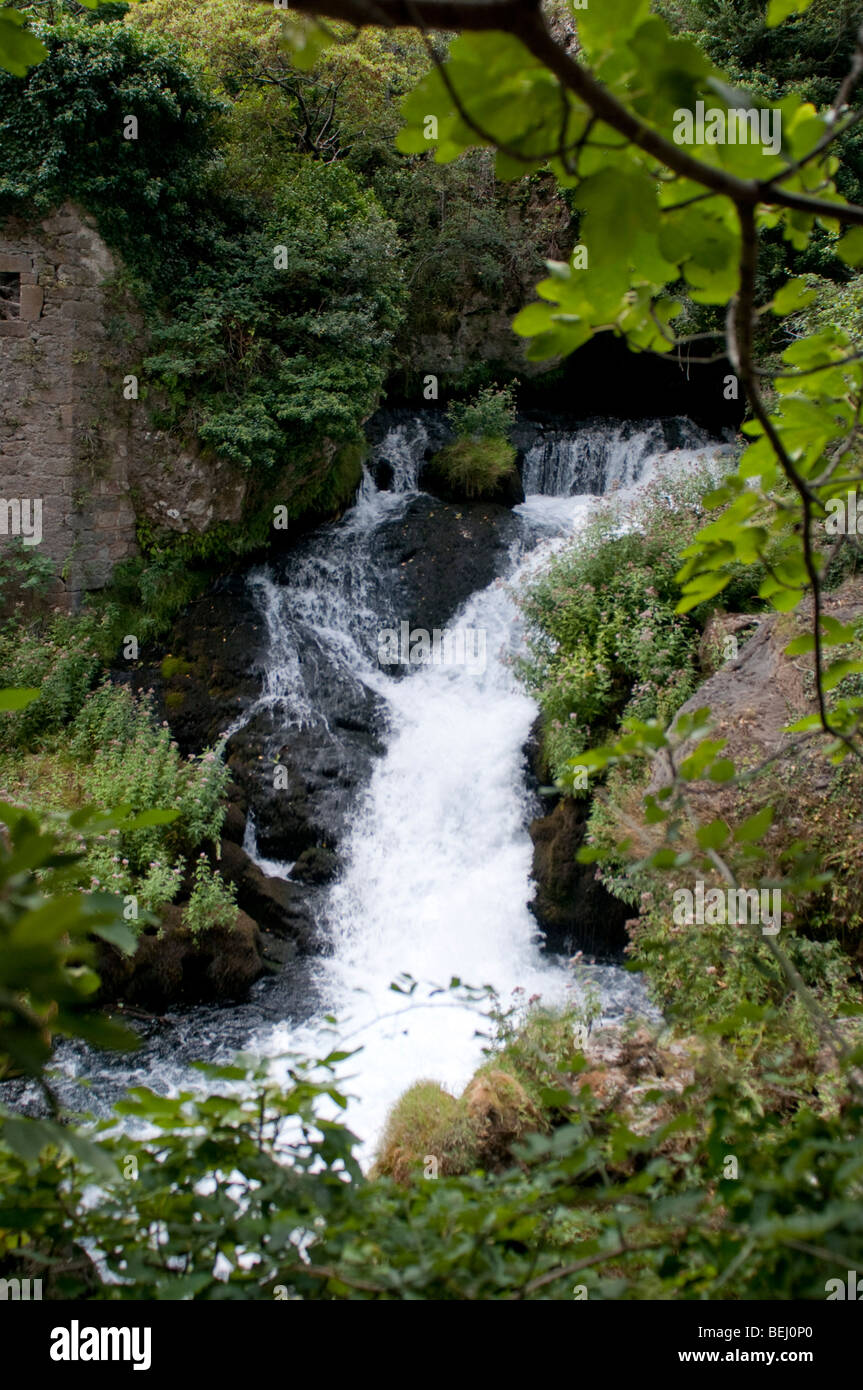 Surce de la Foux, - source of river Foux , Cirque de Navacelles, France ...
