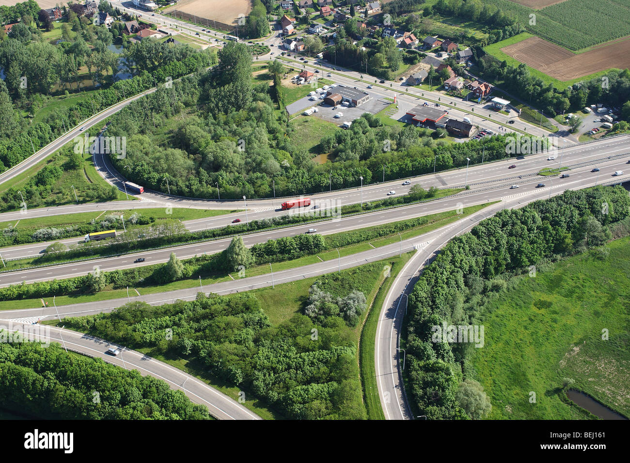 Entrance exit of highway hi-res stock photography and images - Alamy