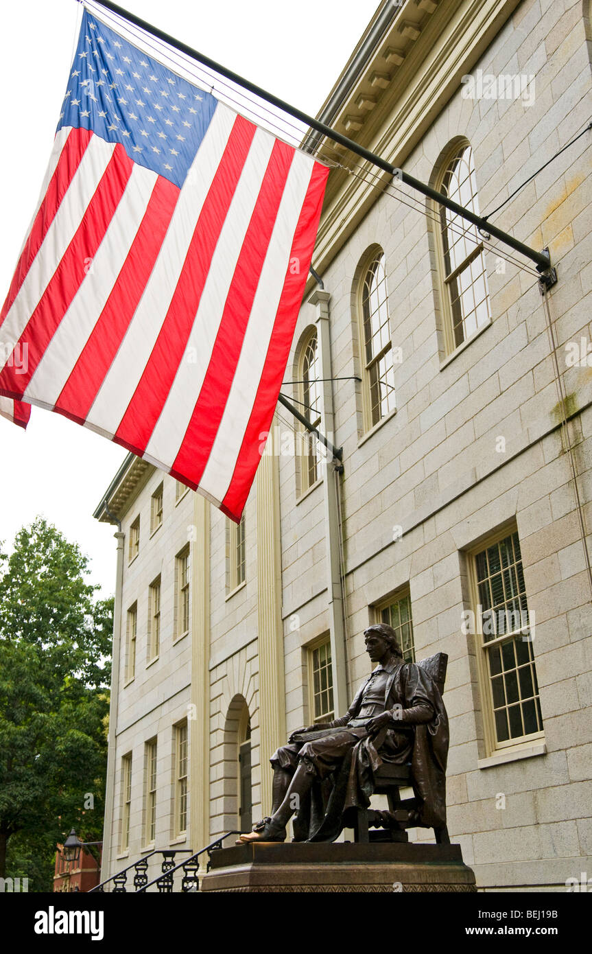John Harvard Statue Harvard University Boston Massachusetts Stock Photo ...