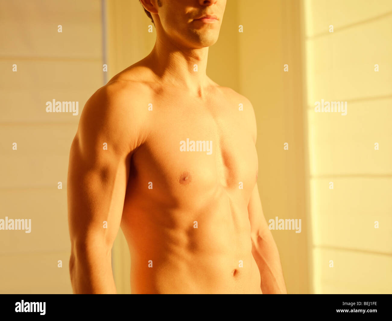 Close-up of a muscular man Stock Photo - Alamy